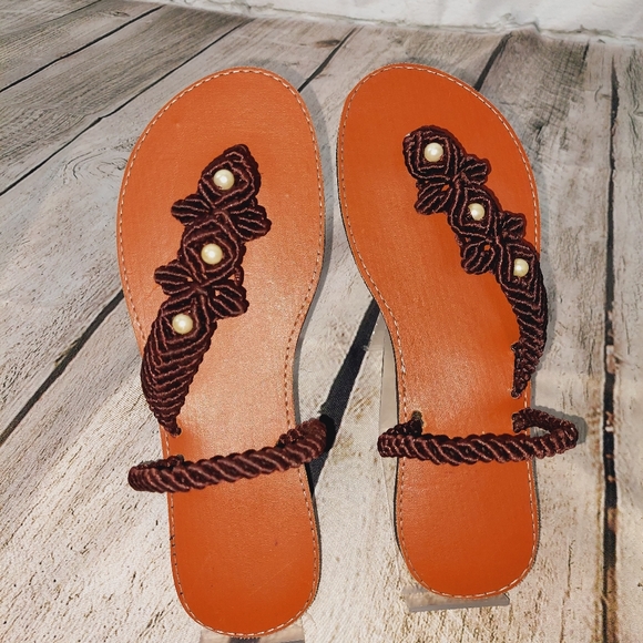 Handmade | Shoes | Handmade Macrame Sandals Beautiful Embellishment ...